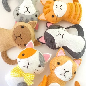 Felt Kitty Cat Softie Toy Sewing Pattern - Tutorial - PDF Epattern ...