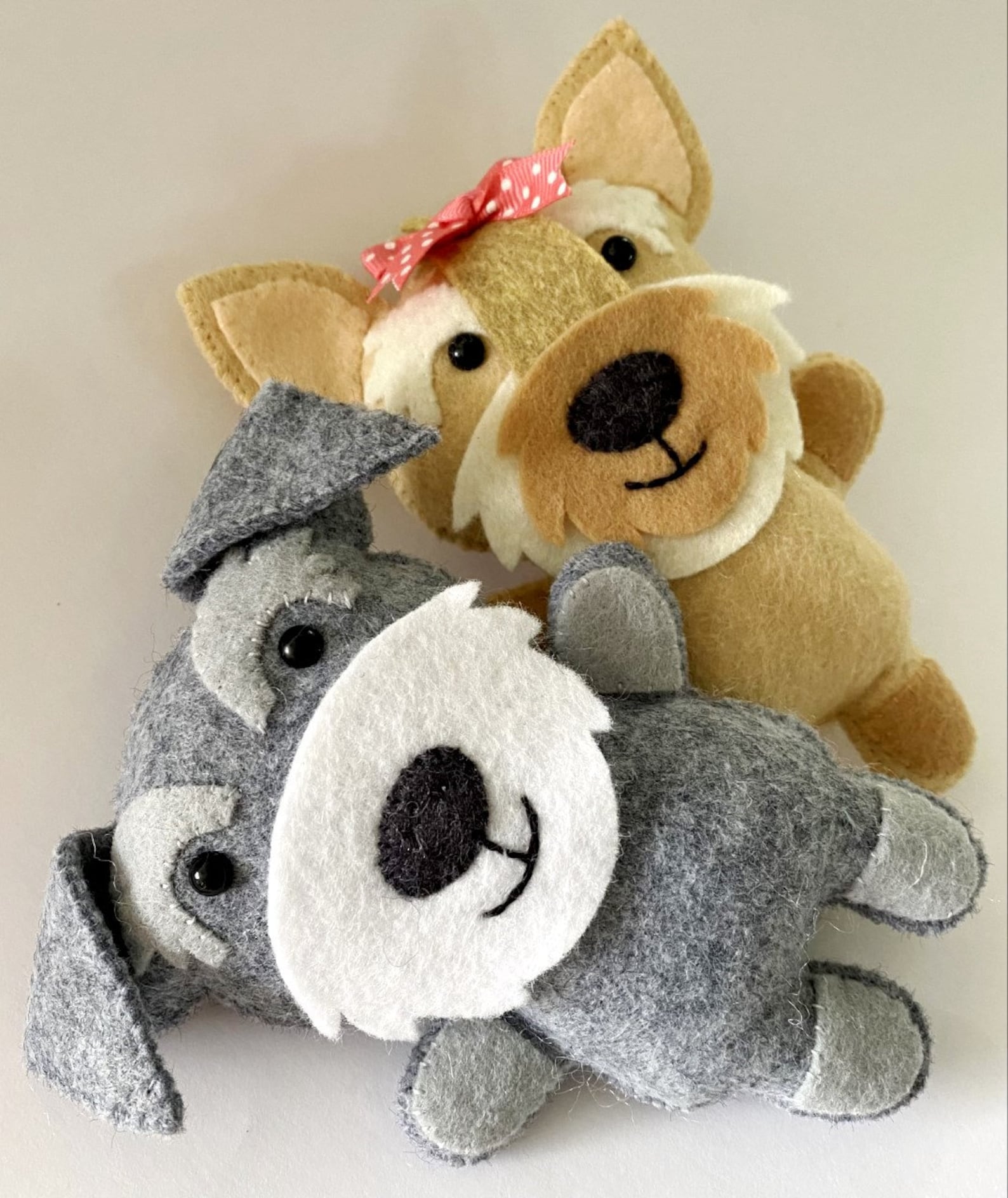 Dog Softies Felt Sewing Pattern Toy - Schnauzer - Yorkie - PDF Epattern ...