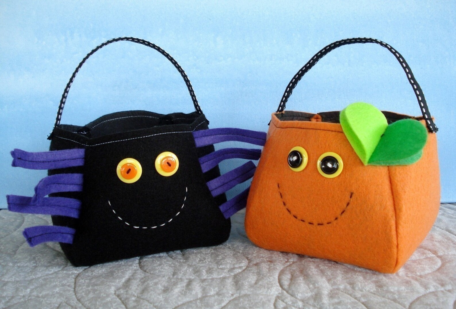 Toy Sewing Pattern for Ghost, Spider and Pumpkin Treat Bags - PDF ...