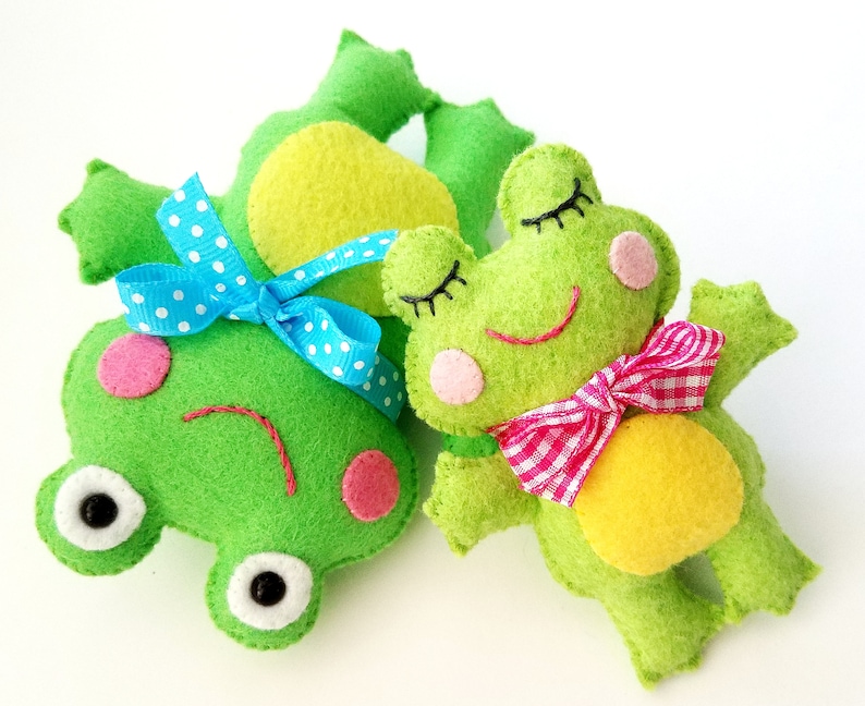 Felt Frog Softie Toy Sewing Pattern Tutorial PDF Epattern - Etsy