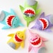 Shark Family Felt Finger Puppets Sewing Pattern PDF Epattern for Baby ...