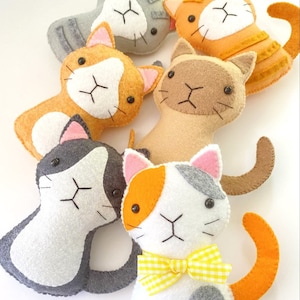Felt Kitty Cat Softie Toy Sewing Pattern - Tutorial - PDF Epattern ...