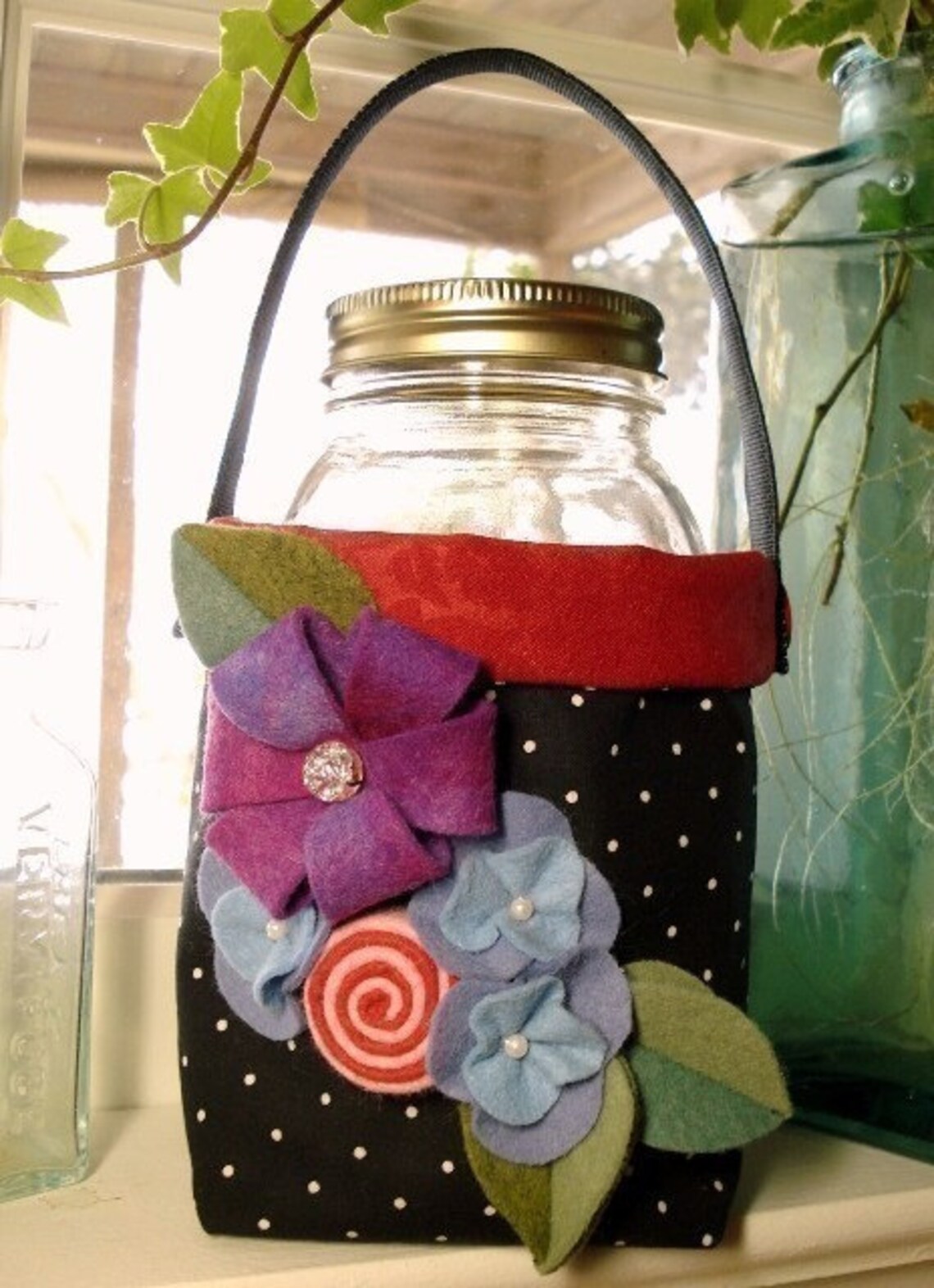 SALE PDF E-pattern Fabric Quart Jar Container Sewing - Etsy