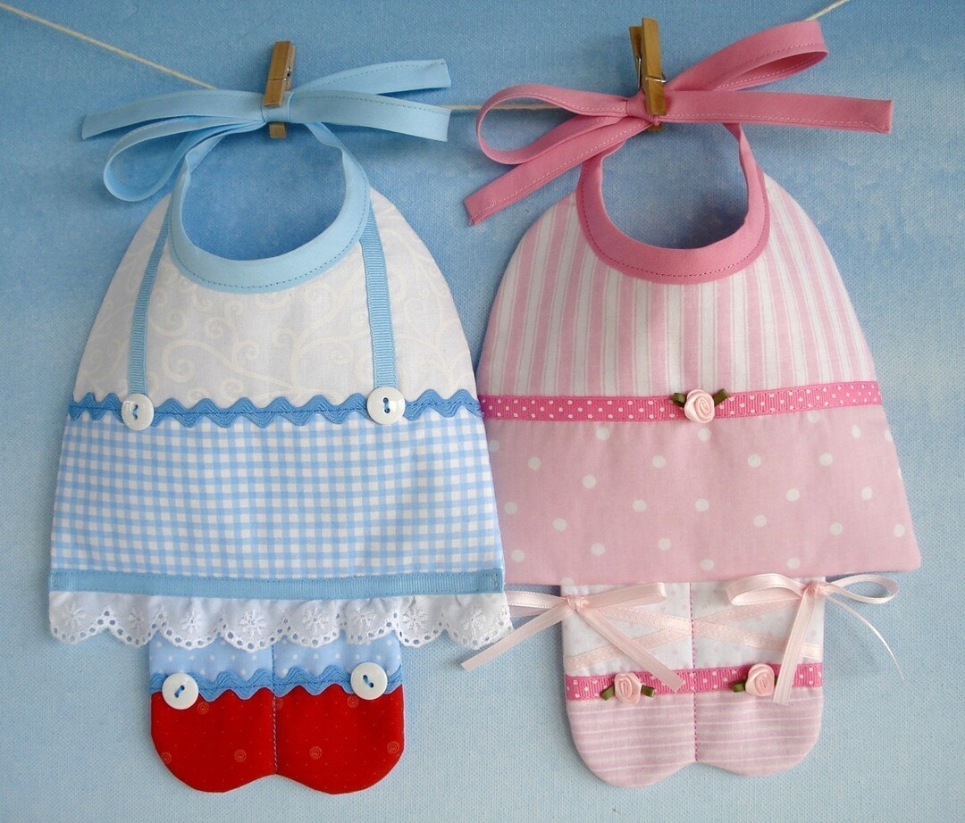 Baby Bib Sewing Pattern - Ballerina and Dorothy - PDF Epattern - Etsy
