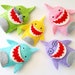Shark Family Felt Finger Puppets Sewing Pattern - PDF Epattern for Baby ...
