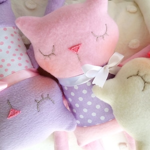 Kitty Cat Softie Sewing Pattern - Sleepy Soft Fleece Toy Animal Sewing ...