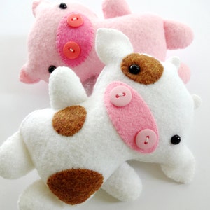 Felt Farm Animal Softies Sewing Pattern Toy - Tutorial - PDF E PATTERN ...