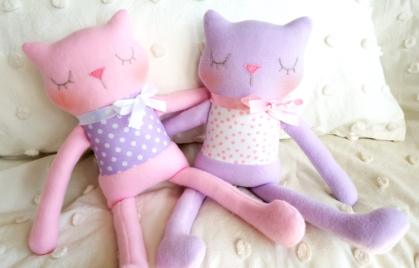 Kitty Cat Softie Sewing Pattern Sleepy Soft Fleece Toy | Etsy
