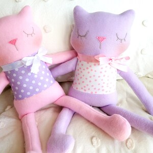 Kitty Cat Softie Sewing Pattern - Sleepy Soft Fleece Toy Animal Sewing ...