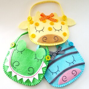 Felt Animal Pouch Toy Bag PDF Sewing E Pattern Tutorial COMBO - Gator ...