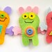Monster Felt Finger Puppets Sewing Pattern PDF Epattern for - Etsy