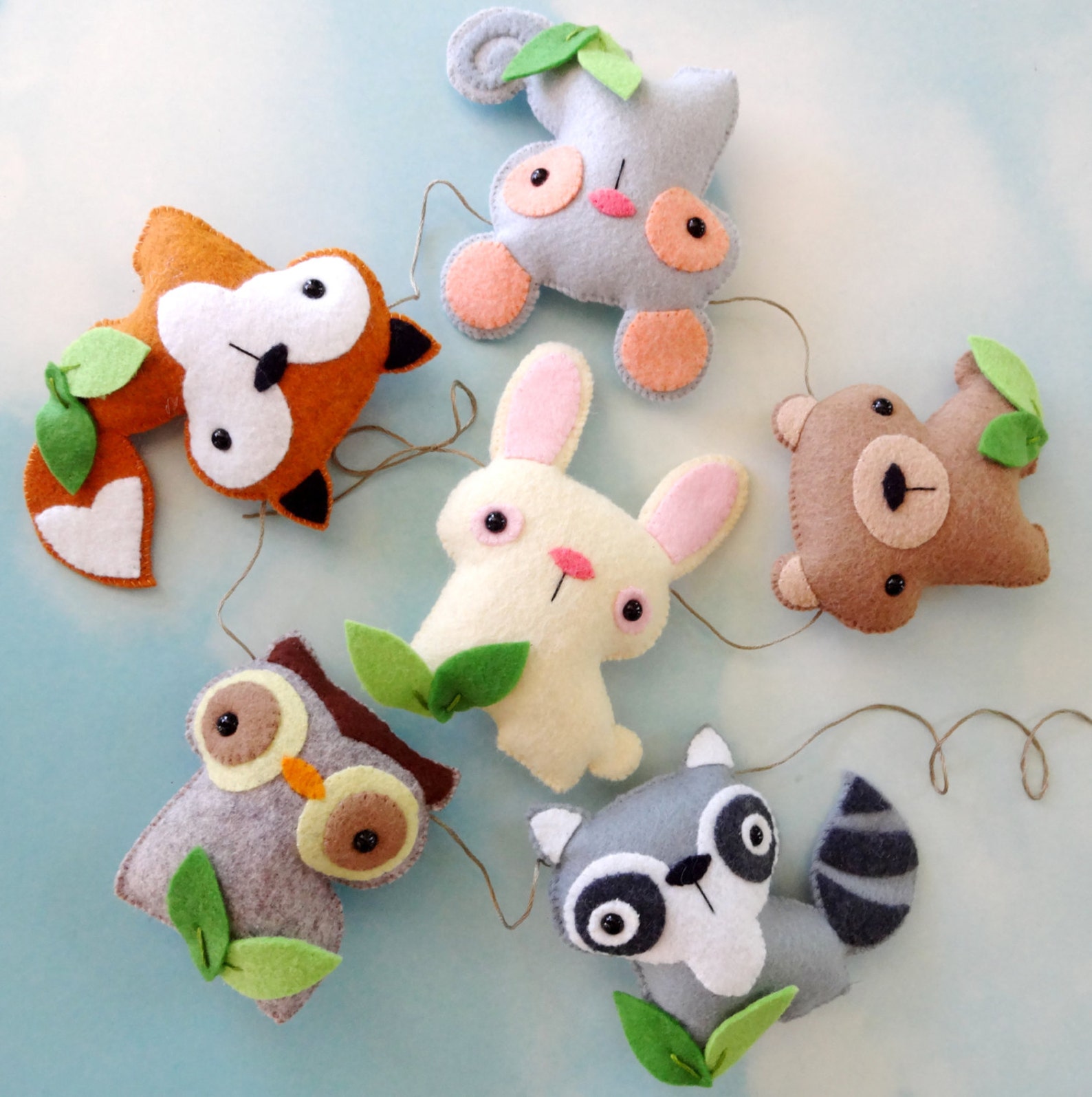 Felt Sewing Pattern Toy - Felt Woodland Animal Toy Set Sewing Pattern ...