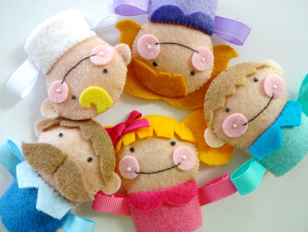 Felt Finger Puppet Family Sewing Pattern - PDF Epattern - Mom, Dad, Big ...