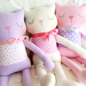 Kitty Cat Softie Sewing Pattern - Sleepy Soft Fleece Toy Animal Sewing ...