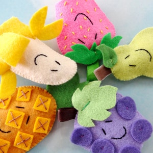 Felt Fruit Finger Puppets Sewing Pattern - PDF Epattern - Etsy