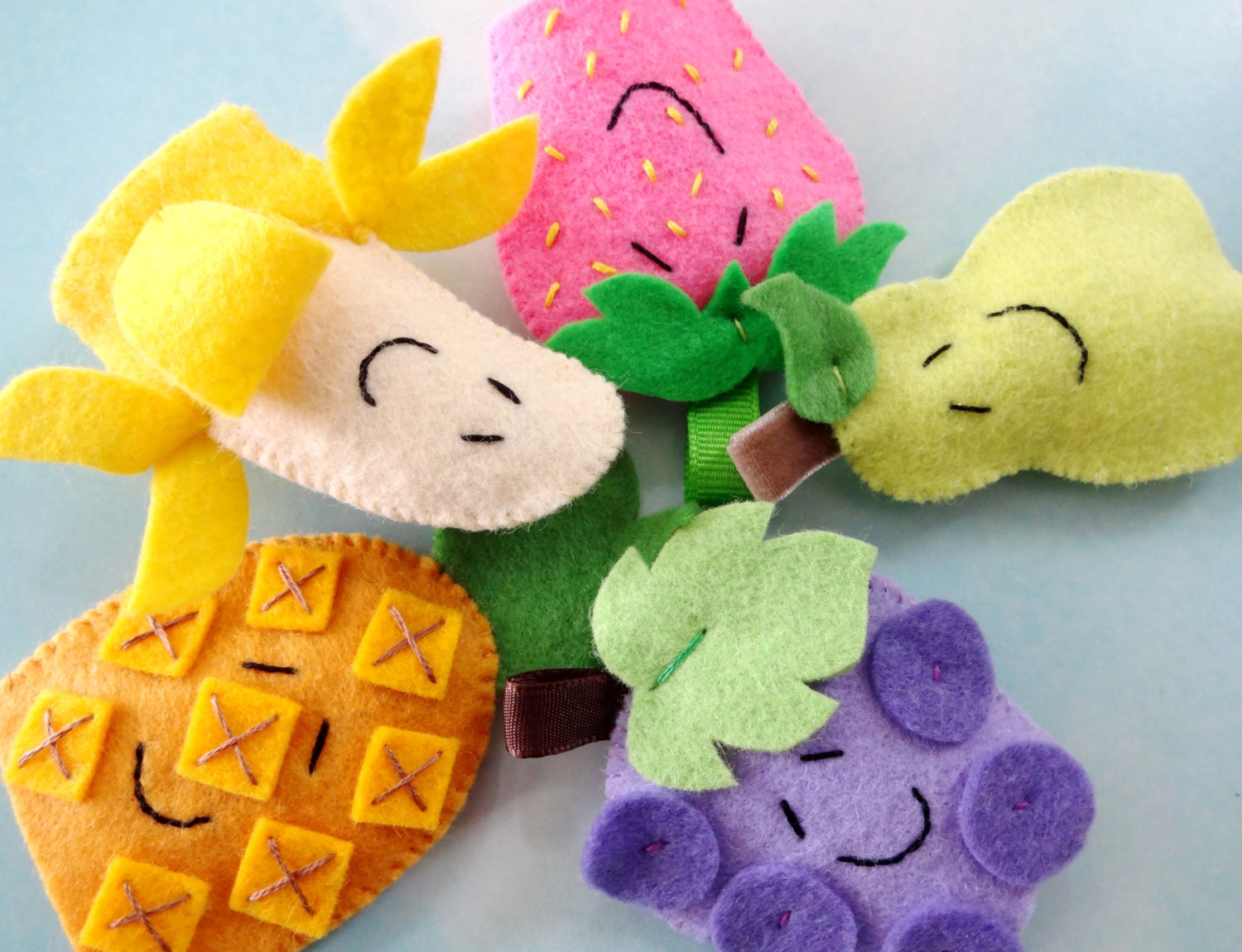 Felt Fruit Finger Puppets Sewing Pattern - PDF Epattern - Etsy