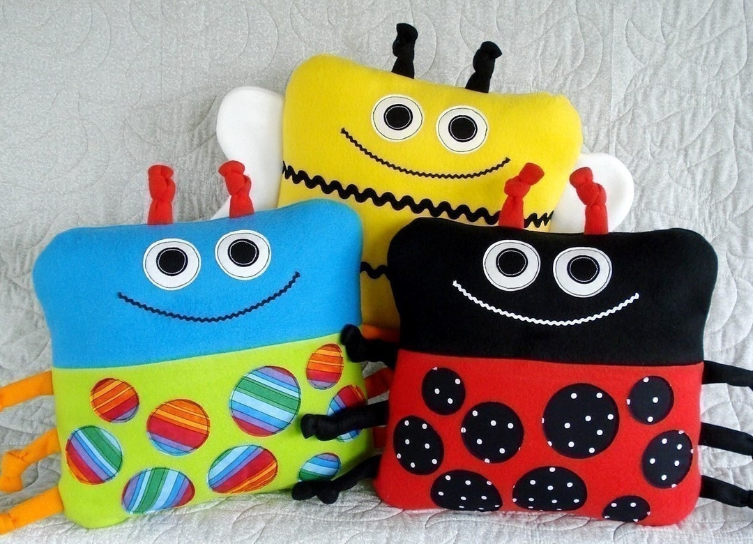 Toy Sewing Pattern - PDF Epattern for Beetle, Bee and Ladybug Pillows ...