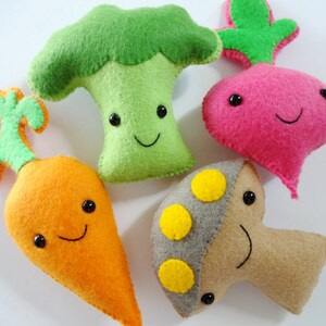 Felt Veggie Softies Sewing Pattern - Toy Tutorial - PDF E PATTERN ...