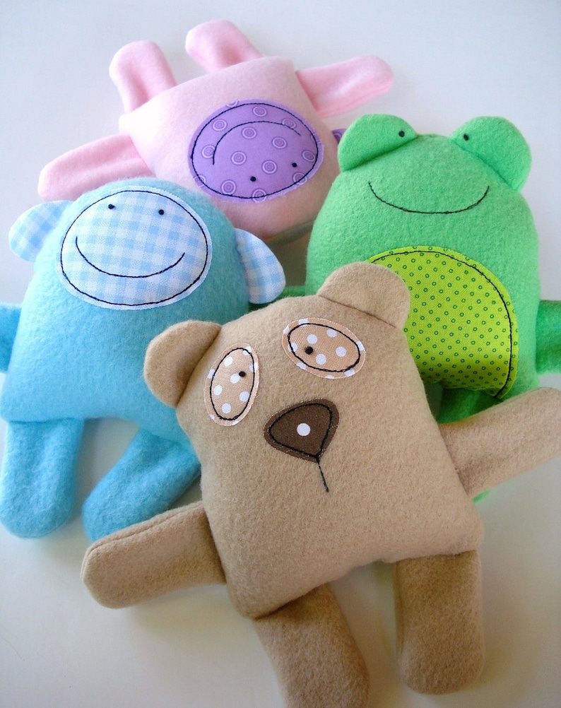 Toy Sewing Pattern PDF ePATTERN for Baby Animal Softies | Etsy