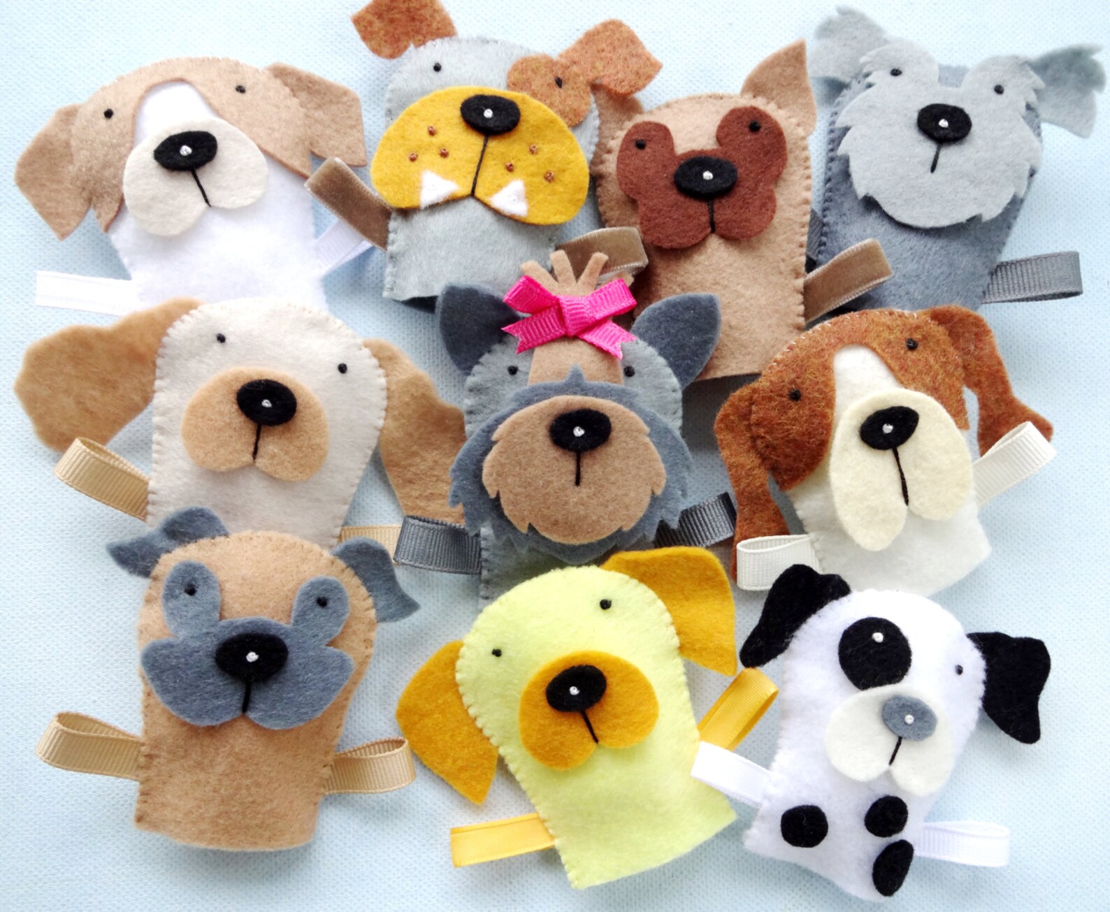 Felt Dog Finger Puppets Sewing Pattern - PDF Epattern - Etsy