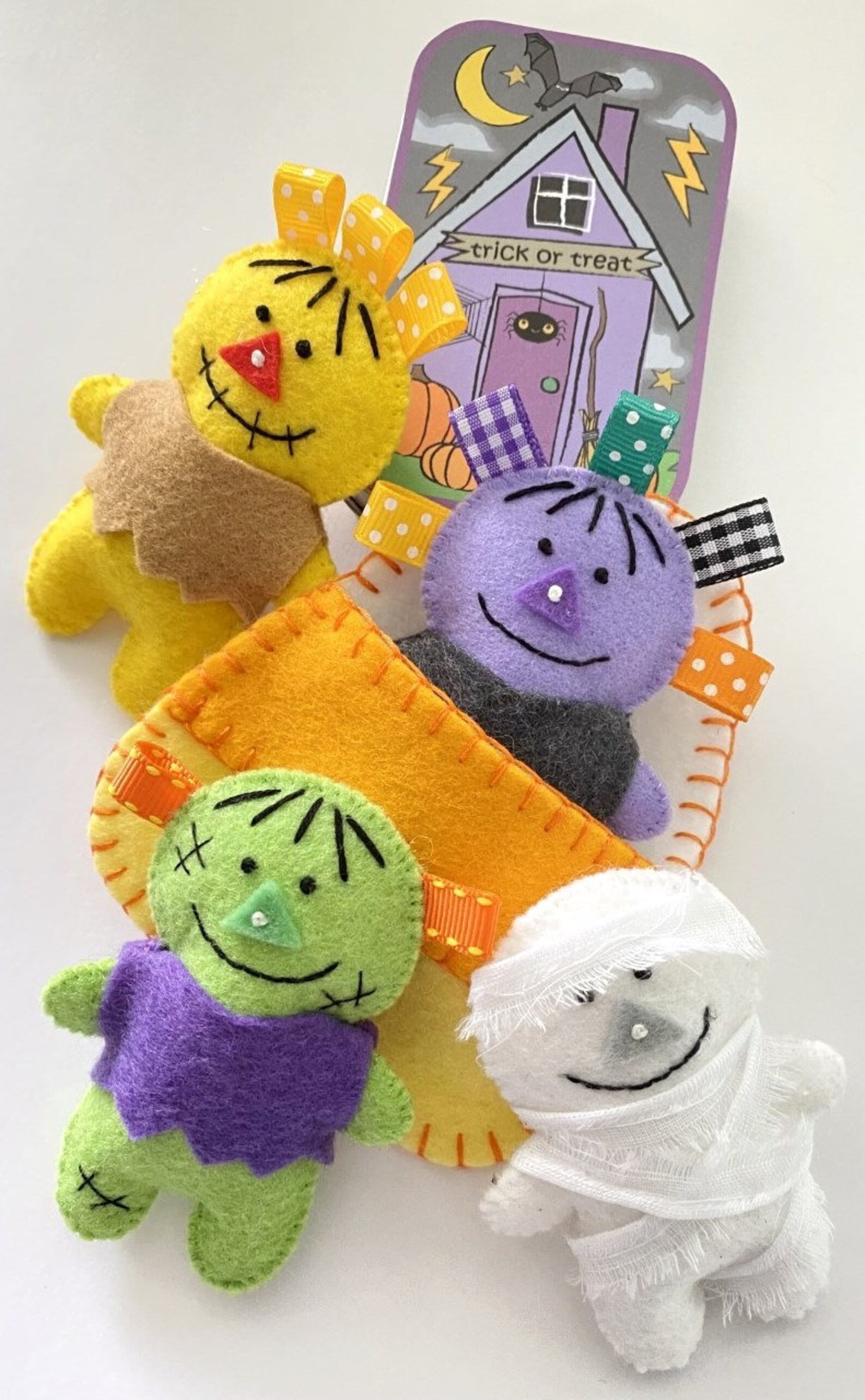 Halloween Tin Play Set Felt Sewing Pattern Witch - Etsy