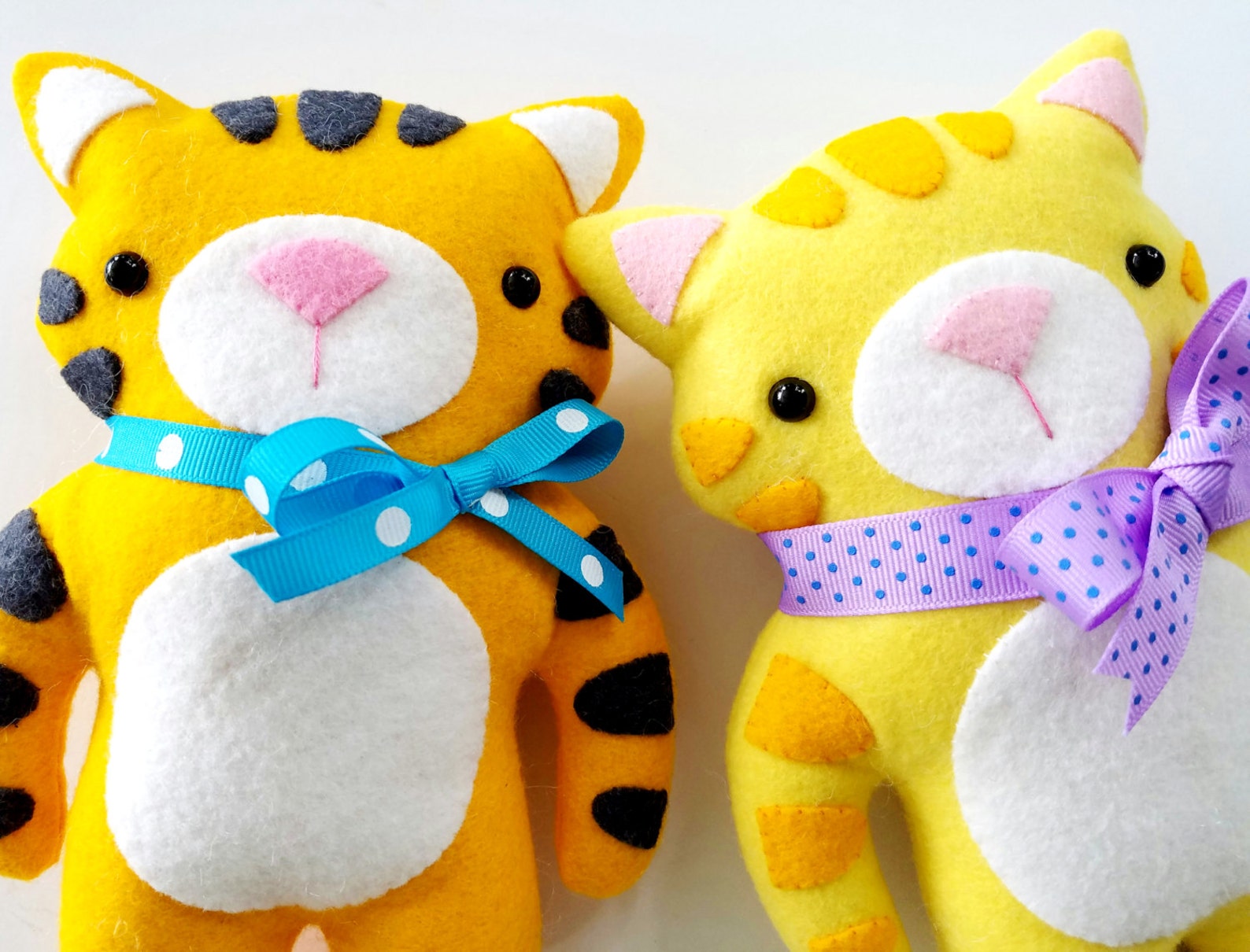 Felt Kitty & Tiger Felt Animal Softies Sewing Pattern - Etsy