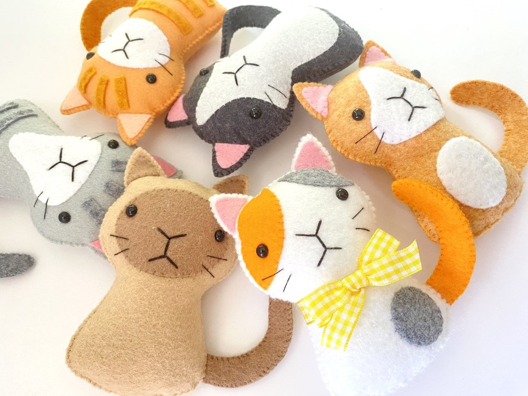 Felt Kitty Cat Softie Toy Sewing Pattern - Tutorial - PDF Epattern ...