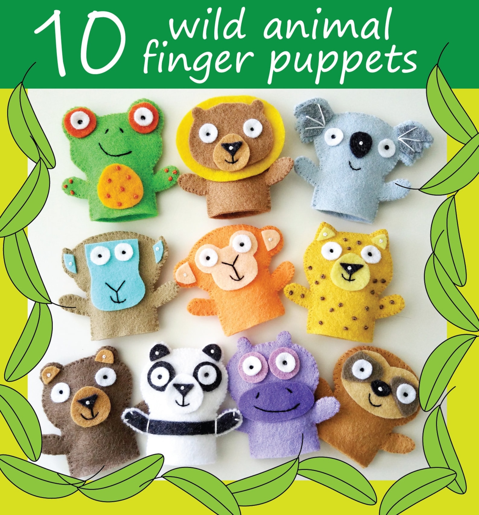 Felt Wild Animal Finger Puppets Sewing Pattern PDF Epattern | Etsy