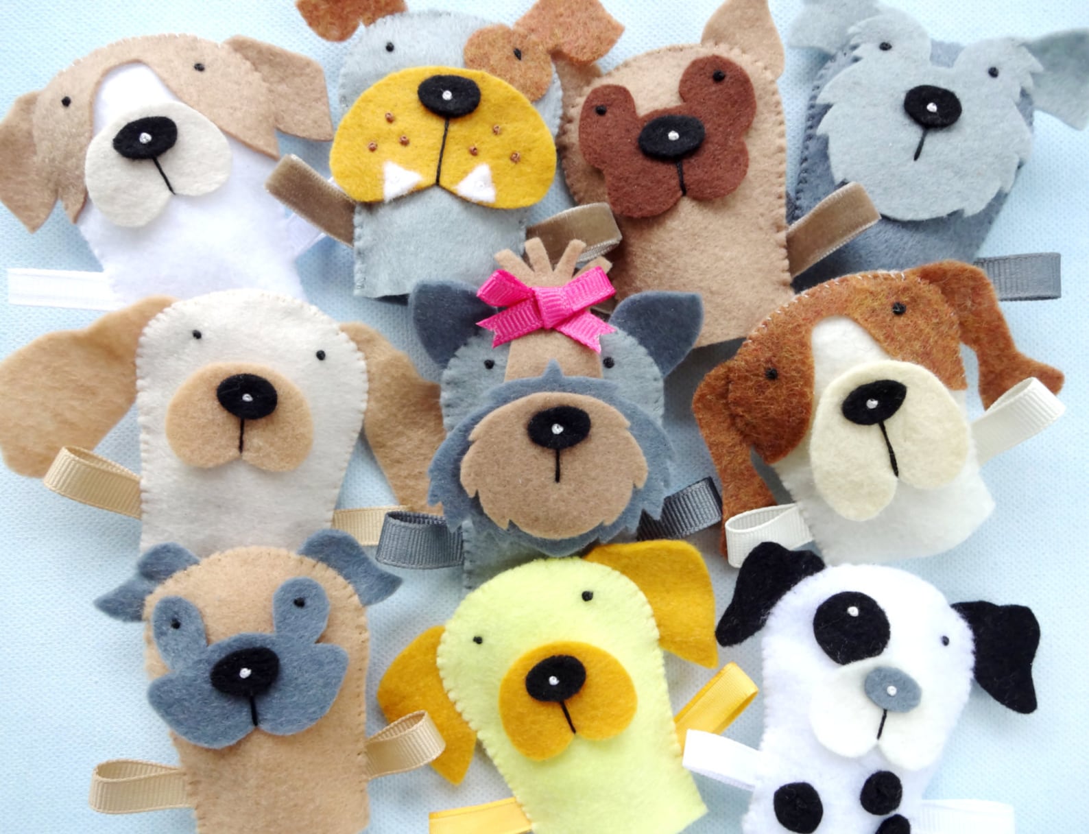 Felt Dog Finger Puppets Sewing Pattern - PDF Epattern - Etsy UK