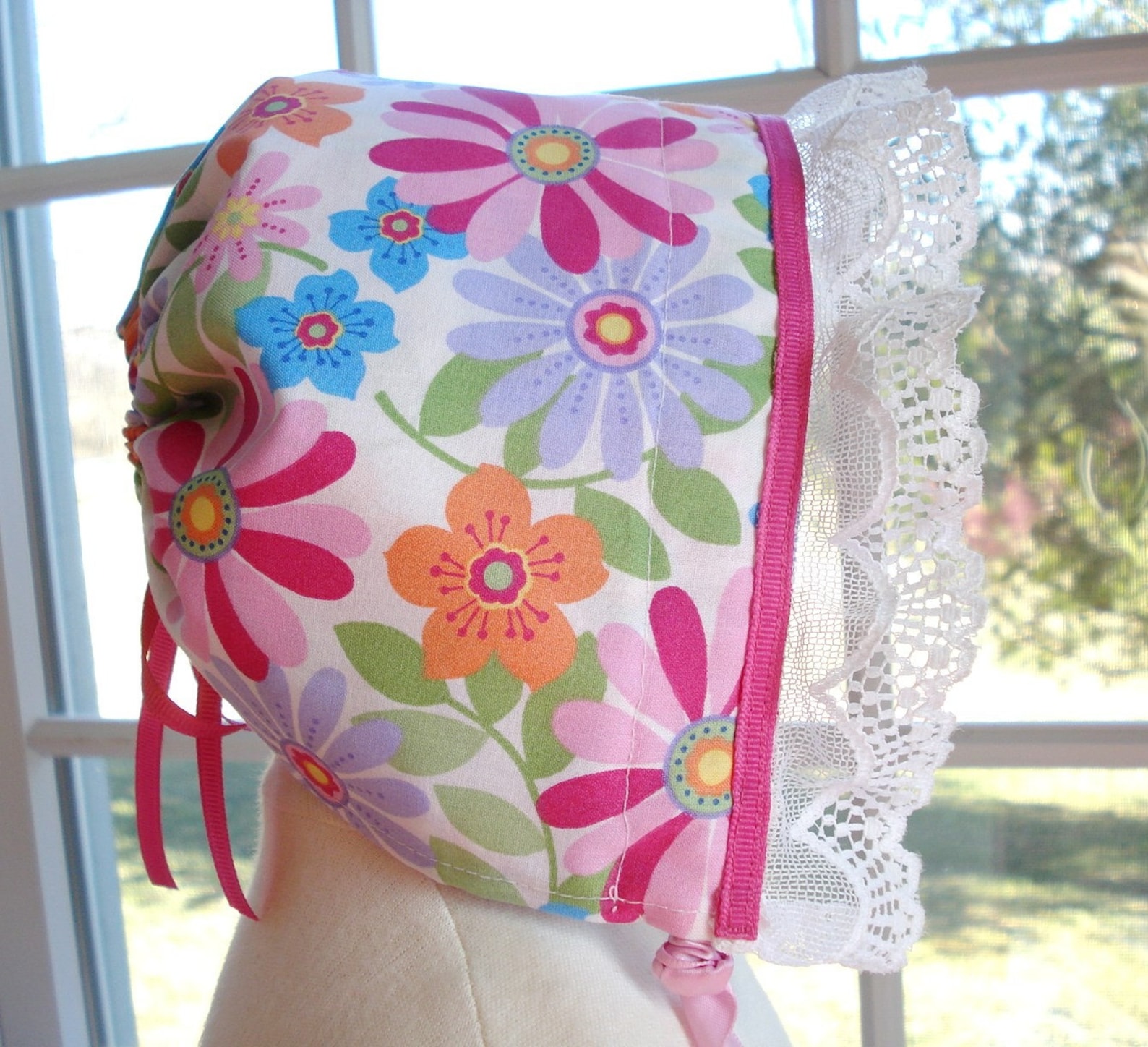 Bonnet Sewing Pattern PDF E-pattern for an Adjustable Knot - Etsy
