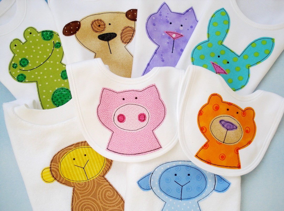 Applique Sewing Pattern - Eight Animal Applique Designs - PDF Epattern ...