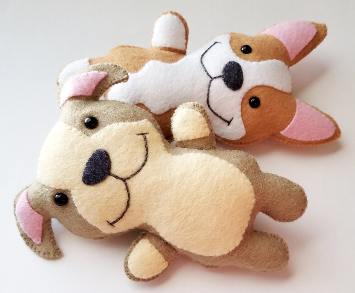 Puppy Dog Felt Toy PDF Sewing E Pattern COMBO Beagle Pug - Etsy