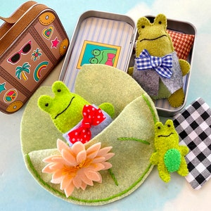 Frog Toad Tin Play Set Felt Sewing Pattern Toy Sleeping Bag - Tutorial ...