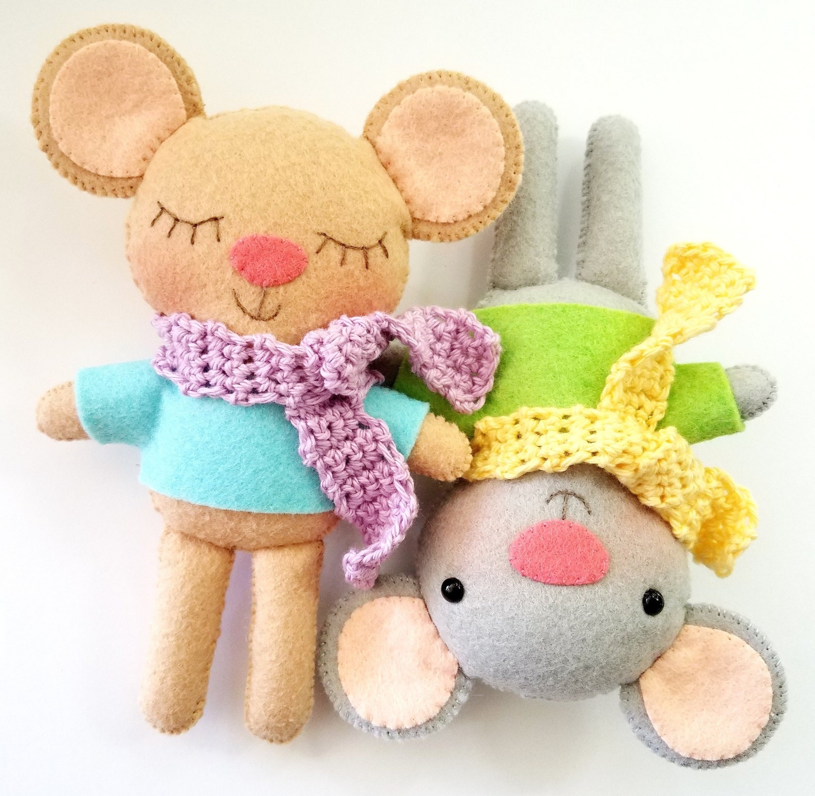 Felt Doll Softie Toy Sewing Pattern - Mouse Woodland Animal - Tutorial ...
