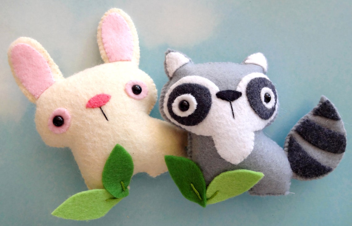 Felt Sewing Pattern Toy Felt Woodland Animal Toy Set Sewing | Etsy