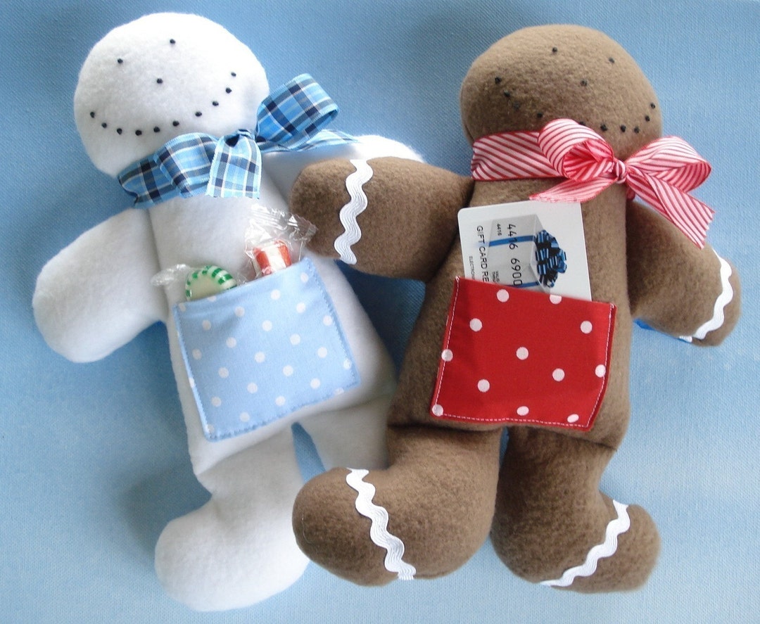 Christmas Gingerbread Man Toy Sewing Pattern - PDF Epattern and Snowman ...