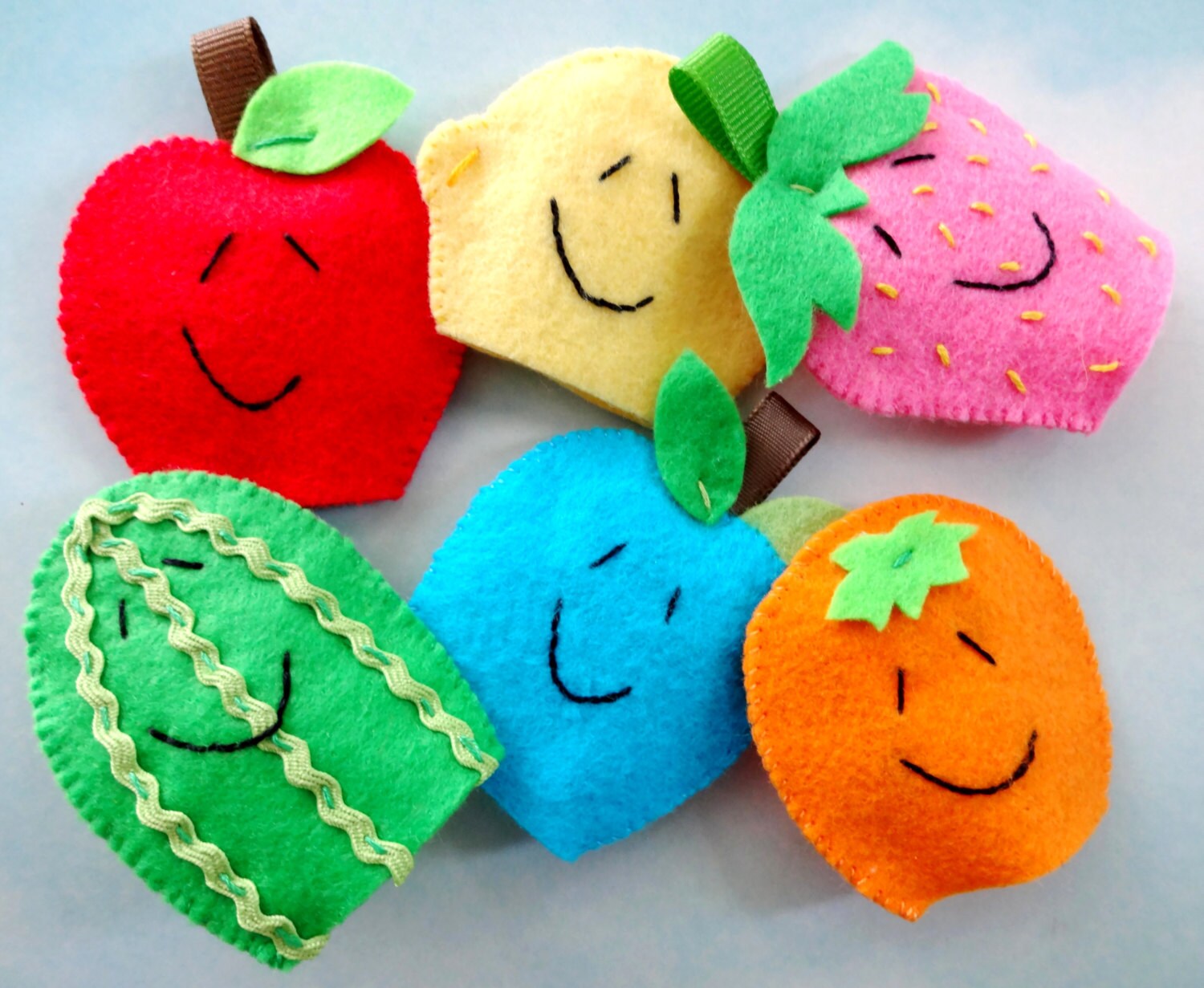 Felt Fruit Finger Puppets Sewing Pattern PDF Epattern - Etsy