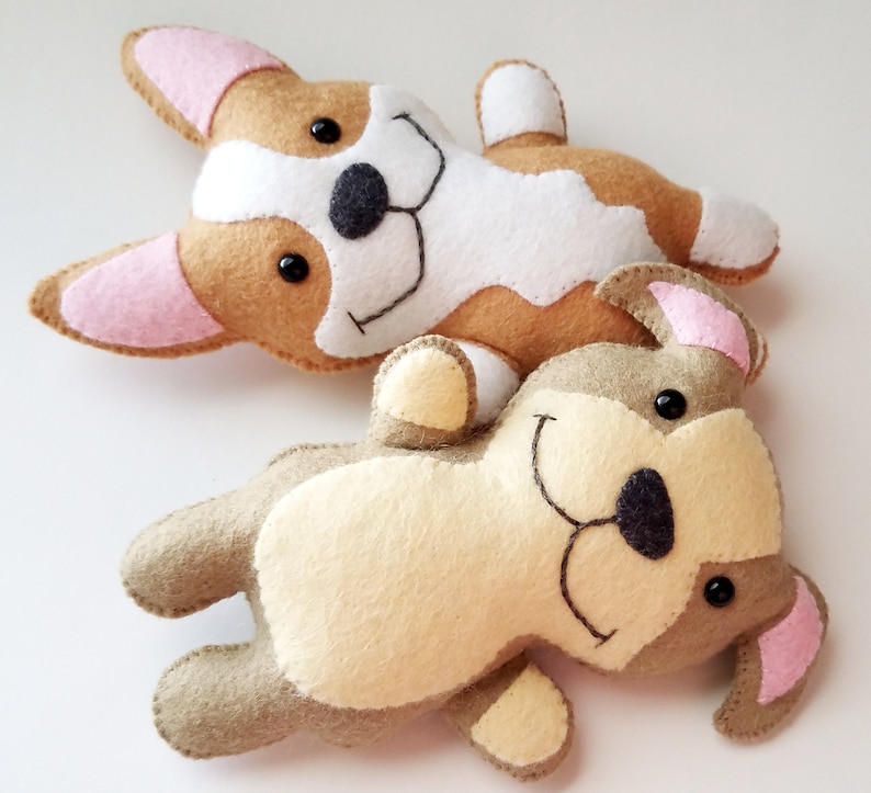 Puppy Dog Felt Toy PDF Sewing E Pattern COMBO Beagle Pug - Etsy