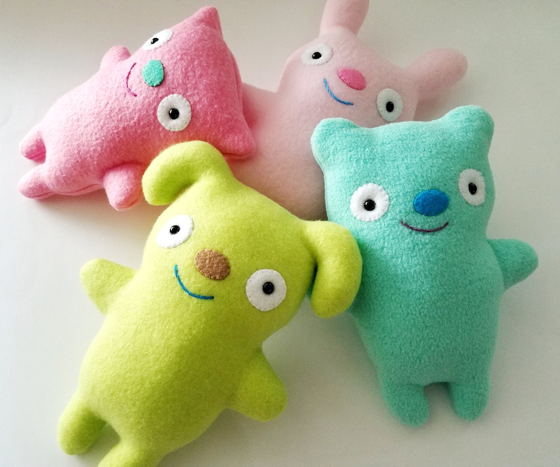 Fleece Animal Toy Softie Sewing Pattern - Tutorial for Baby Girl Boy ...
