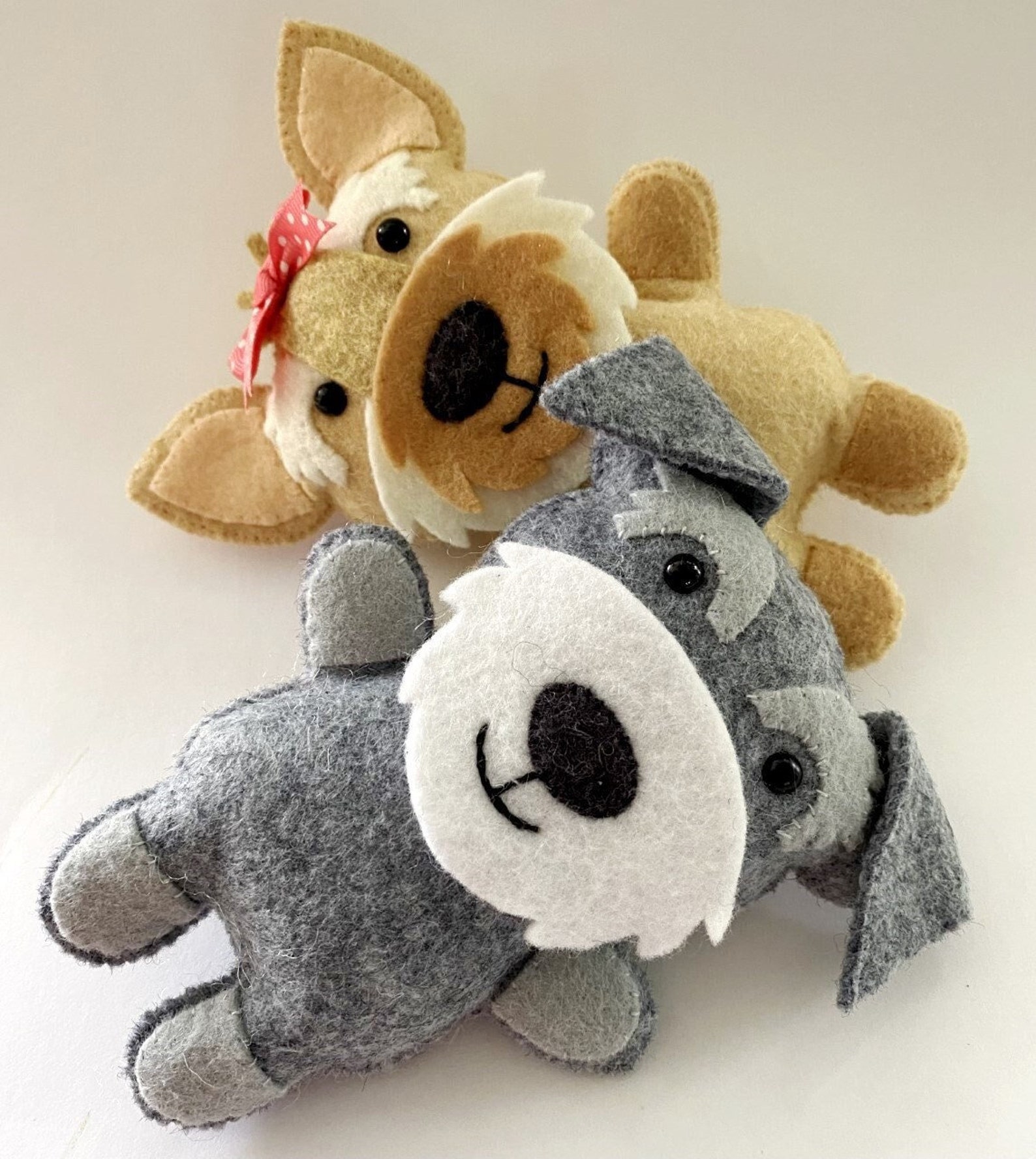 Dog Softies Felt Sewing Pattern Toy - Schnauzer - Yorkie - PDF Epattern ...