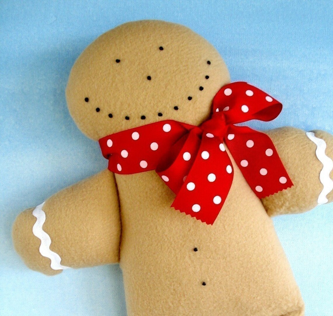 Christmas Gingerbread Man Toy Sewing Pattern - PDF Epattern and Snowman ...