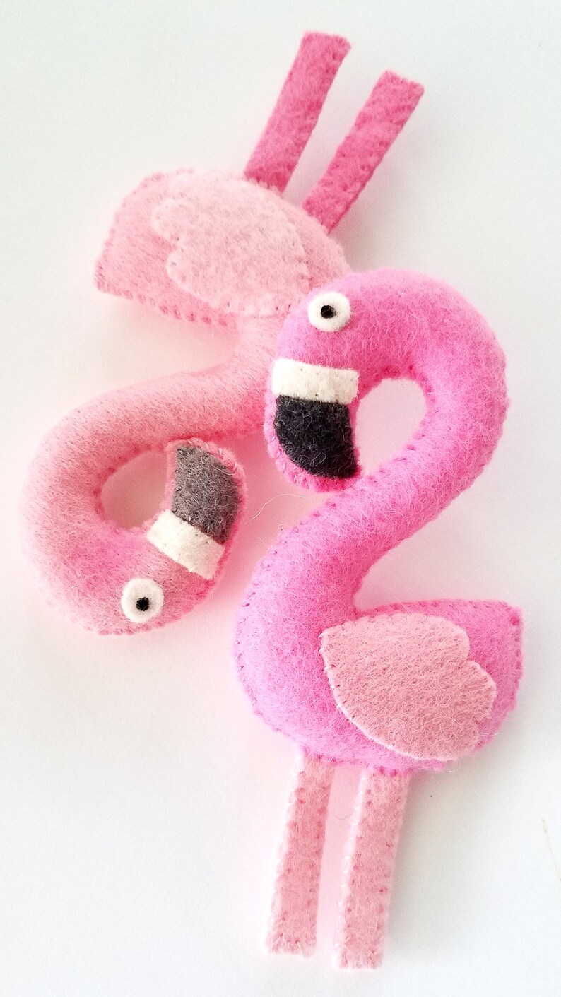 Felt Flamingo Toy Softie Sewing Pattern Tutorial PDF E | Etsy