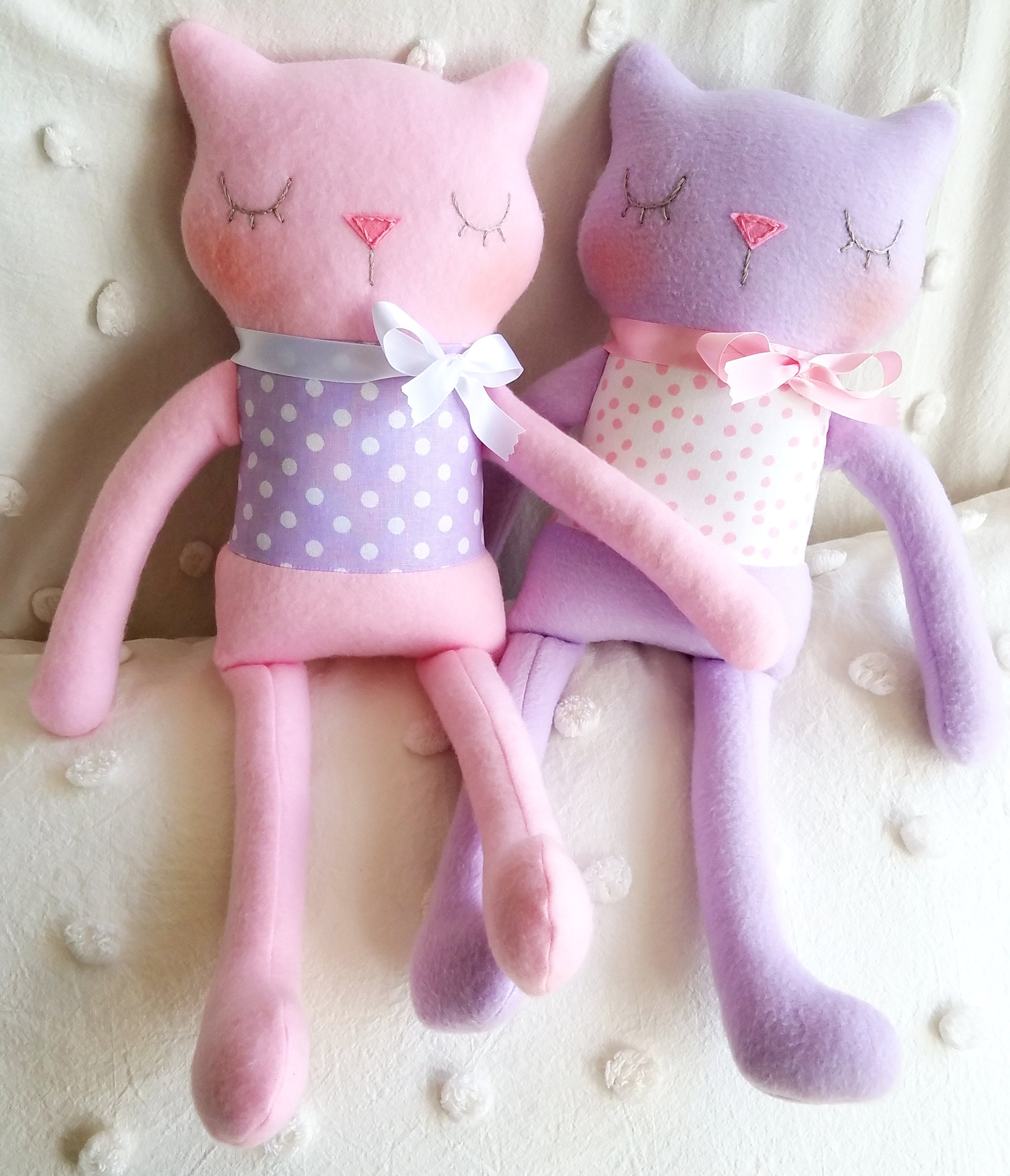 Kitty Cat Softie Sewing Pattern Sleepy Soft Fleece Toy | Etsy
