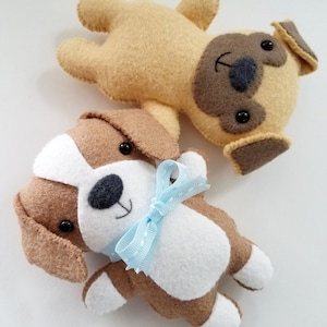 Puppy Dog Felt Toy PDF Sewing E Pattern COMBO - Beagle - Pug - Corgi ...