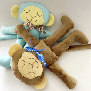 Monkey Sewing Pattern - Sleepy Soft Fleece Toy Animal Sewing Pattern ...