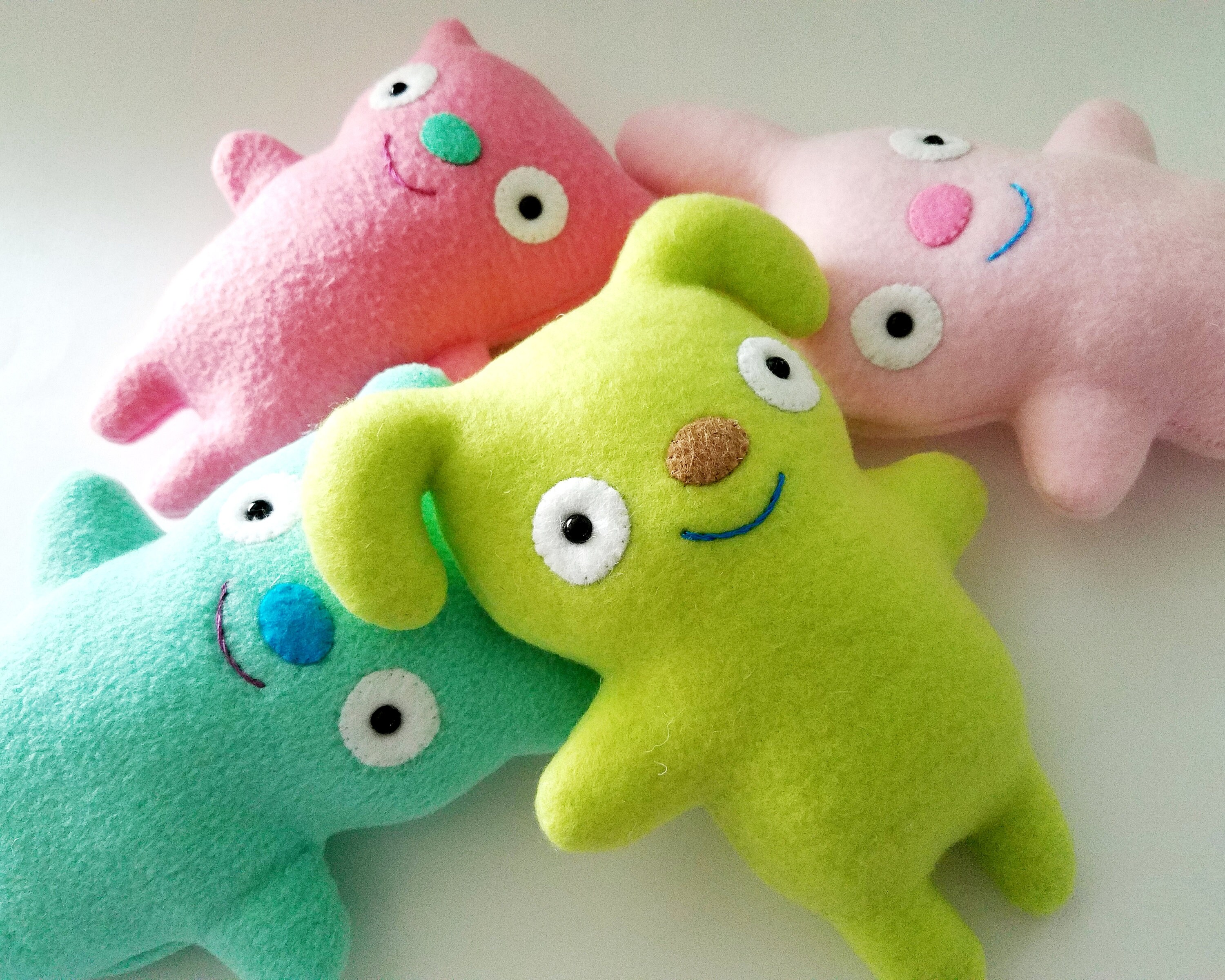 Fleece Animal Toy Softie Sewing Pattern - Tutorial for Baby Girl Boy ...