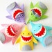 Shark Family Felt Finger Puppets Sewing Pattern - PDF Epattern for Baby ...