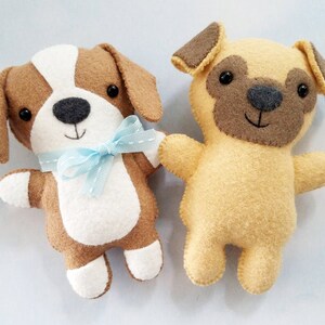 Puppy Dog Felt Toy PDF Sewing E Pattern COMBO - Beagle - Pug - Corgi ...
