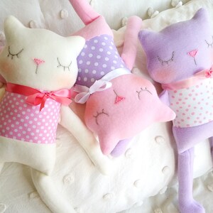 Kitty Cat Softie Sewing Pattern - Sleepy Soft Fleece Toy Animal Sewing ...