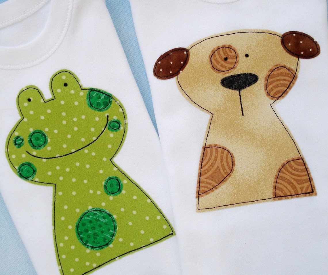 Applique Sewing Pattern - Eight Animal Applique Designs - PDF Epattern ...